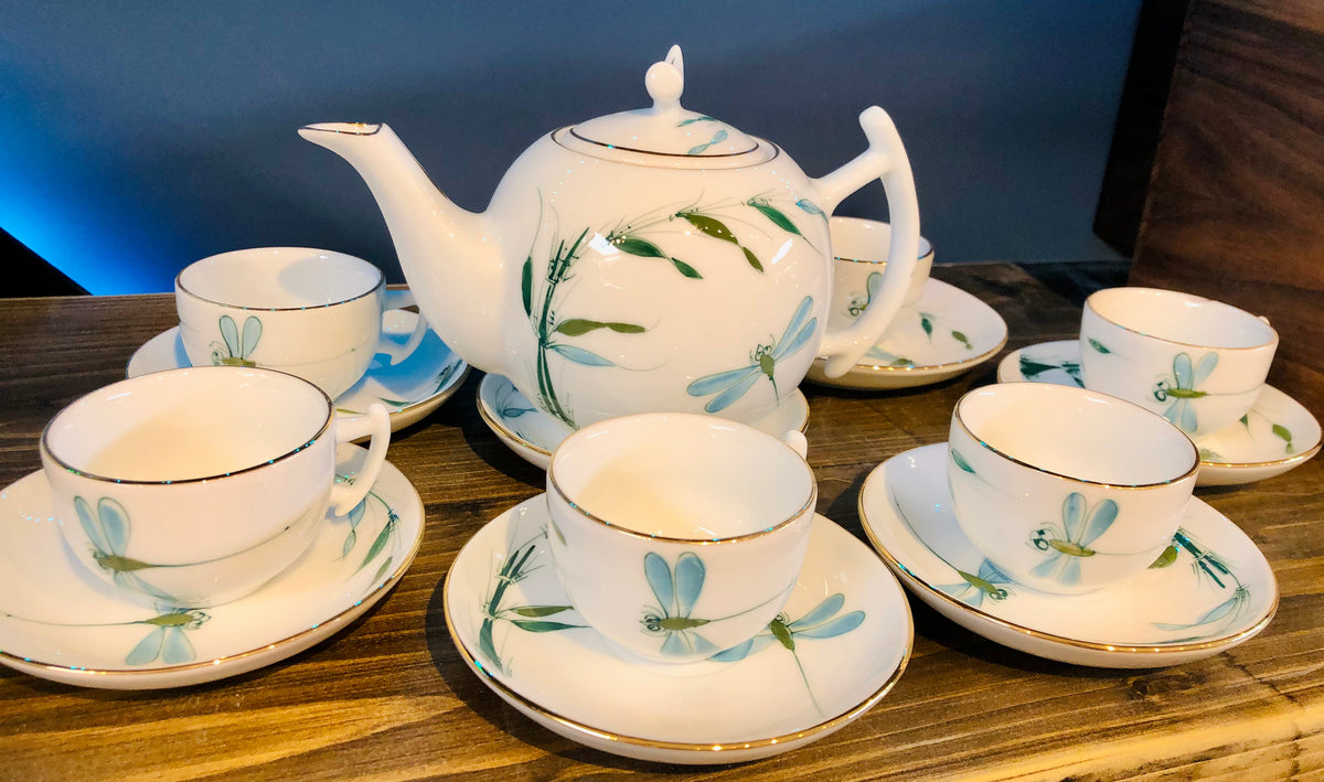 Dragonfly Bat Trang Tea Set – Craft Maison